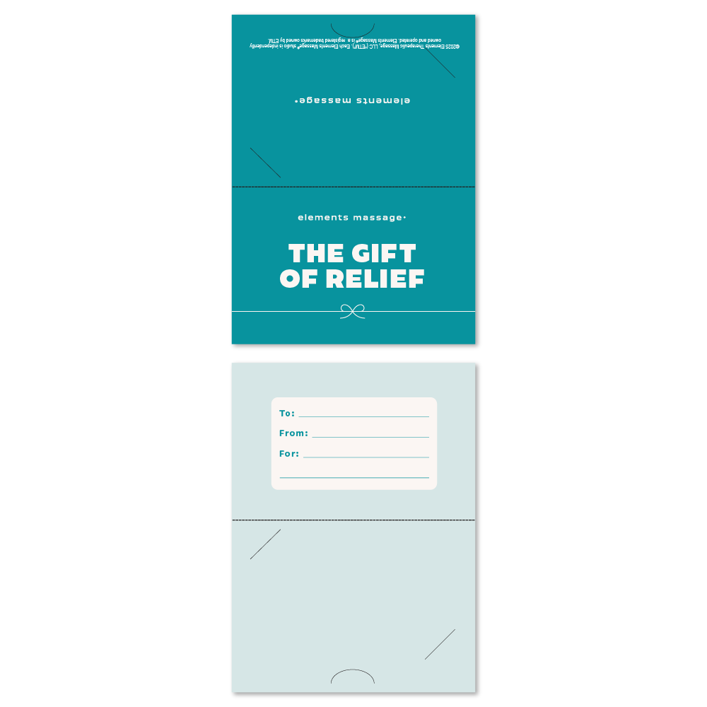 Evergreen Gift Card Carriers – Elements Massage Gift Cards